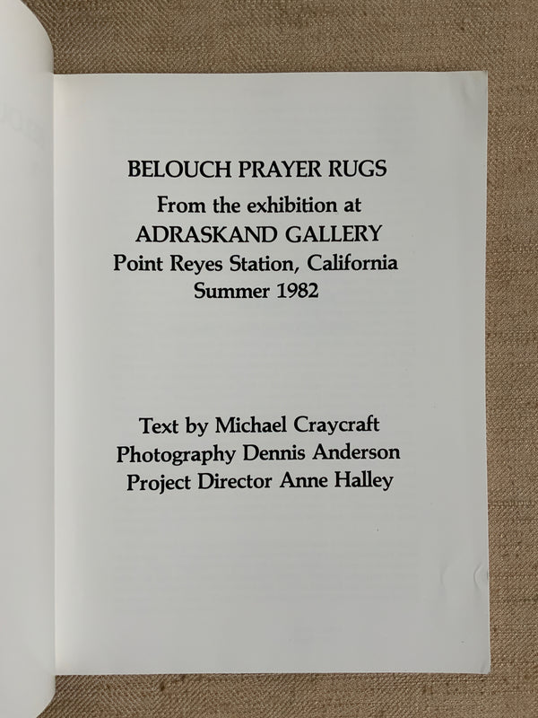 Craycraft, Michael, : BELOUCH PRAYER RUGS - Clive Rogers